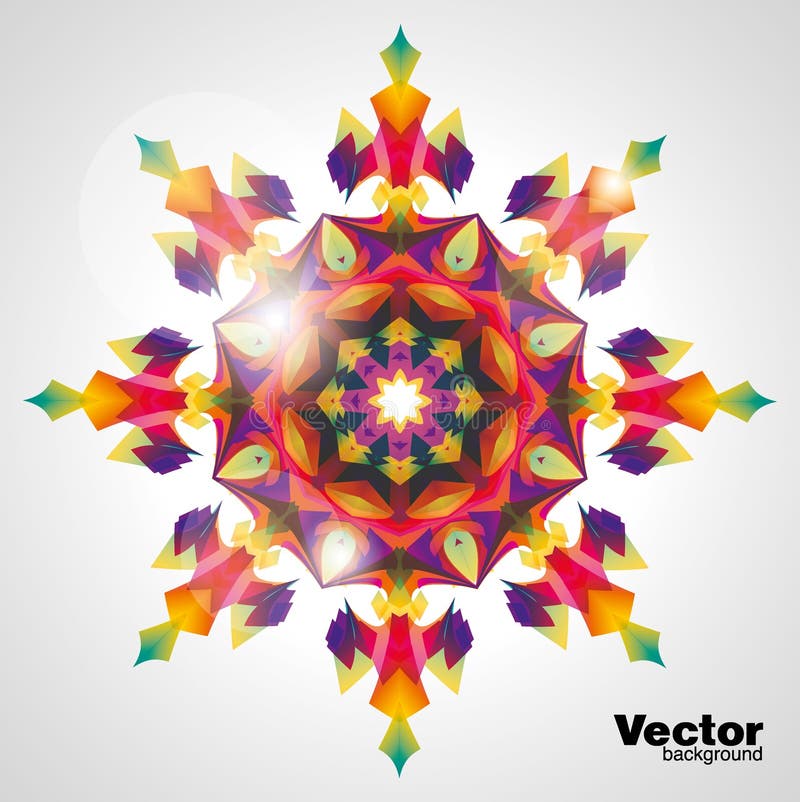 Colorful snowflake stock vector. Illustration of celebration - 16896249