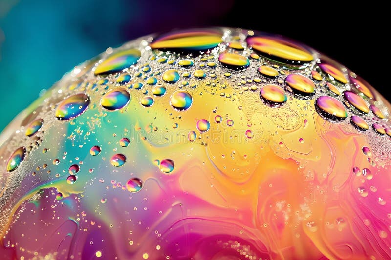 Colorful Soap Bubbles with Luminous Reflections Stock Illustration ...