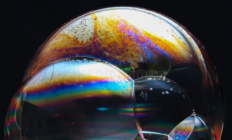 Colorful Soap Bubbles Photos Look Like New Planet Stock Image - Image ...