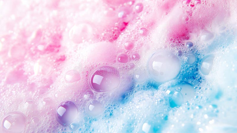 Colorful Soap Bubbles with Pink and Blue Hues Create Dreamy Texture. Ai ...