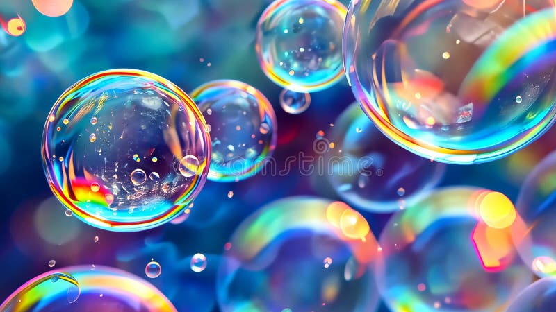 Colorful Soap Bubbles in Vibrant Light Stock Footage - Video of bubbles ...
