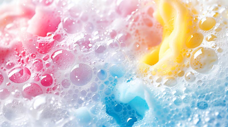 Bright and Colorful Soap Foam Bubbles Isolated on White, Perfect for ...