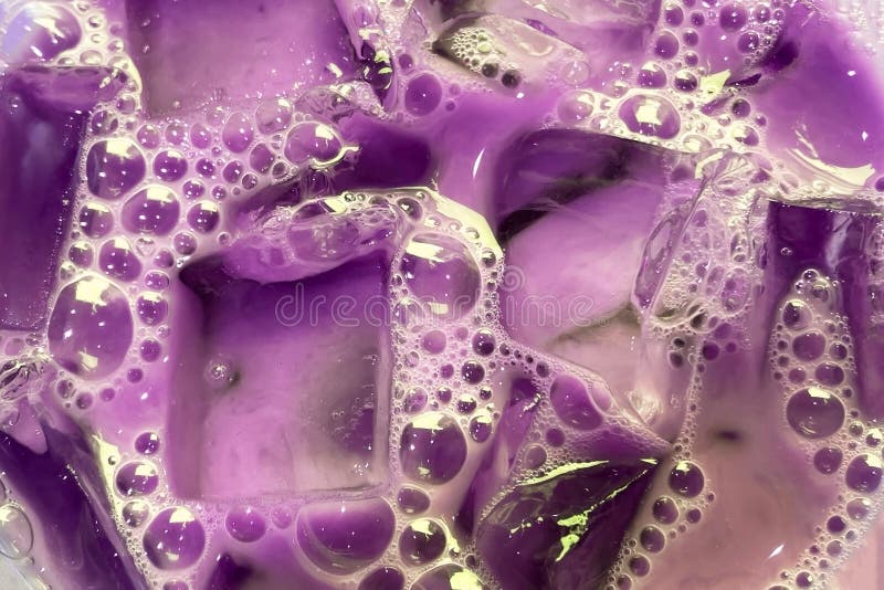 Colorful Soapy Liquid with Bubbles Closeup, Cloudy Water Texture with ...