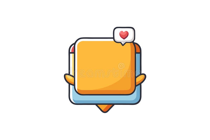 Colorful Social Network Notification Icon with a Heart Symbol, Perfect ...