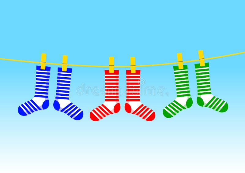 Colorful socks stock vector. Illustration of summer, sock - 23508548