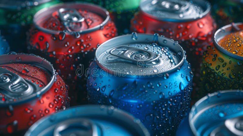 The Colorful Soda Cans.AI Generated Image Stock Photo - Image of ...