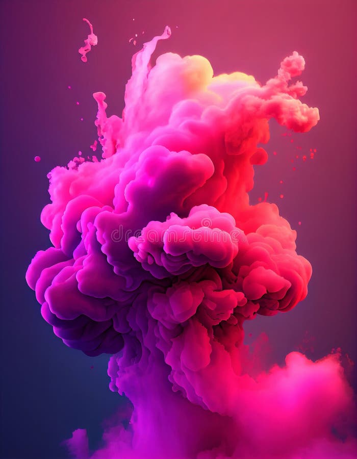 Colorful Soft Pink Pastel Smoke, Created with Generative AI Stock ...