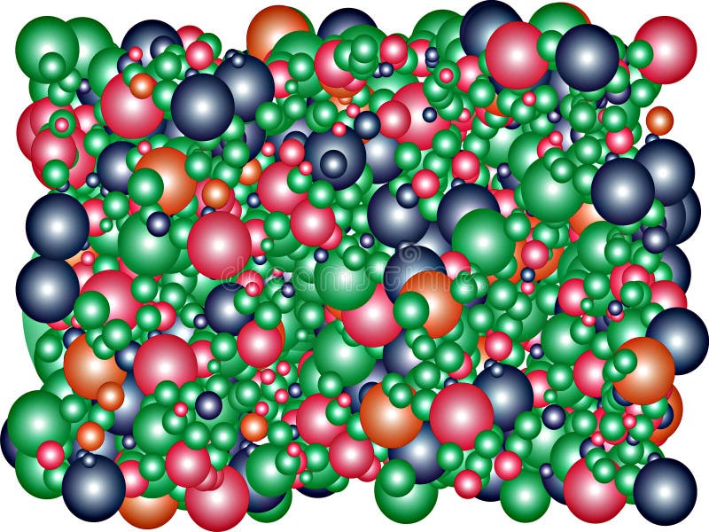 Colorful Solid Bubbles in Isolation by White Background Stock ...