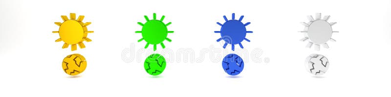 Colorful Solstice Icon Isolated on White Background. Minimalism Concept ...