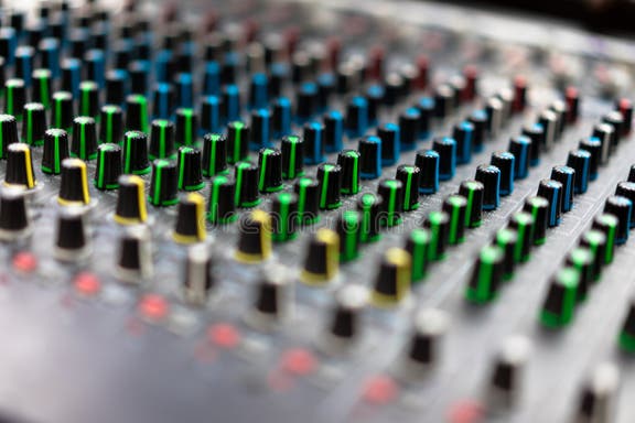 Colorful Sound Control Panel at the Concert. Stock Image - Image of ...