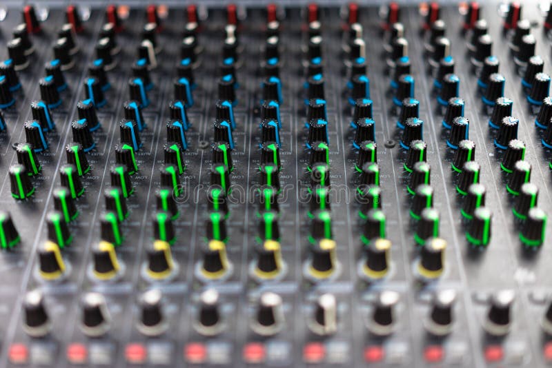 Sound Control Panel in the Control Room that Controls the Sound at the ...