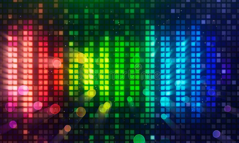 Colorful Sound Level Meter Equalizer Background Stock Illustration ...