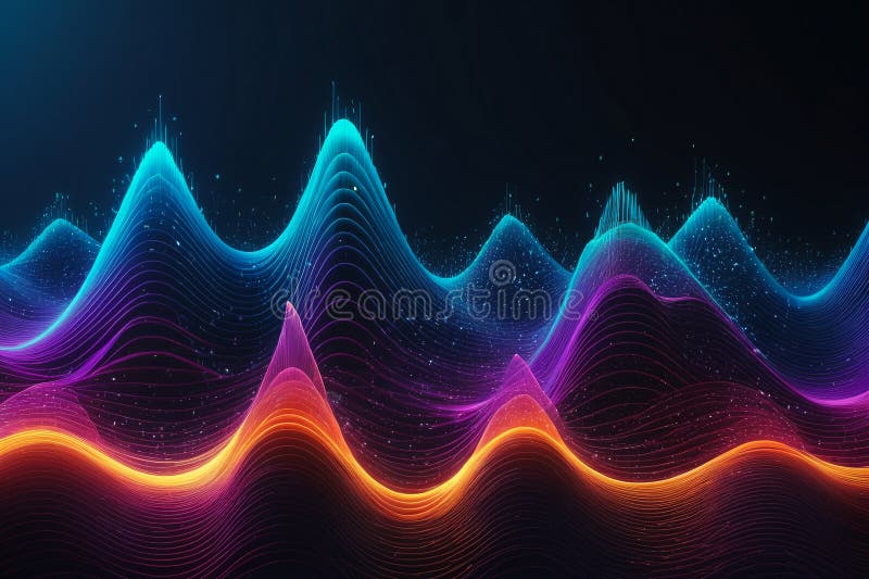 Colorful Sound and Music Frequency Waves Stock Illustration ...