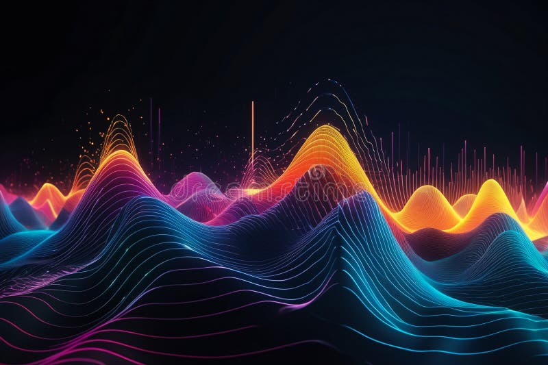 Colorful Sound and Music Frequency Waves Stock Illustration ...