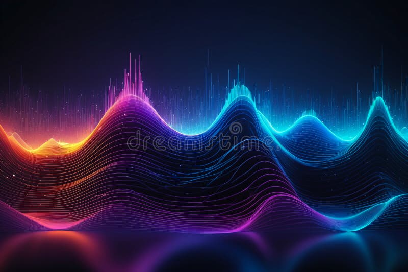 Colorful Sound Waves Vector Design.Music Sound Waves.Colorful Music ...