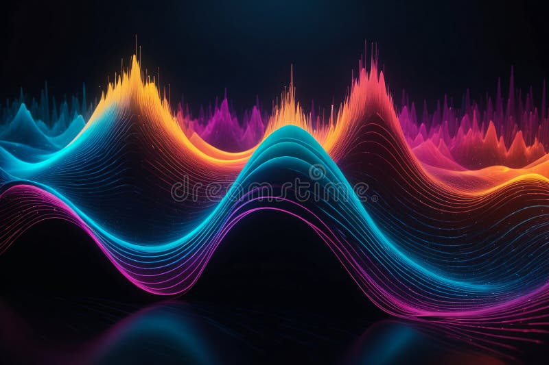 Colorful Sound and Music Frequency Waves Stock Illustration ...