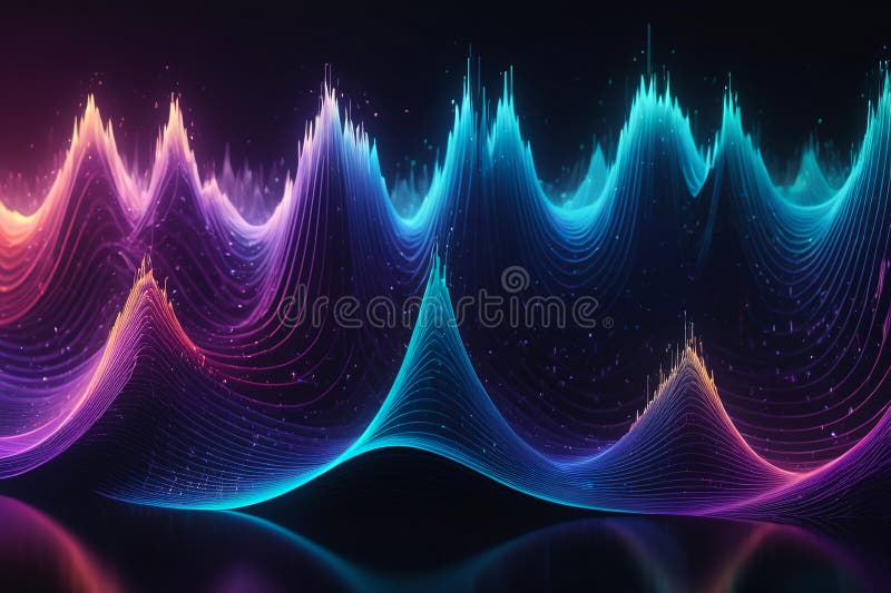 Colorful Sound and Music Frequency Waves Stock Illustration ...