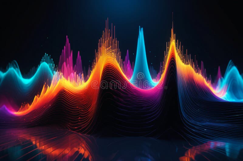 Colorful Sound Waves Vector Design.Music Sound Waves.Colorful Music ...