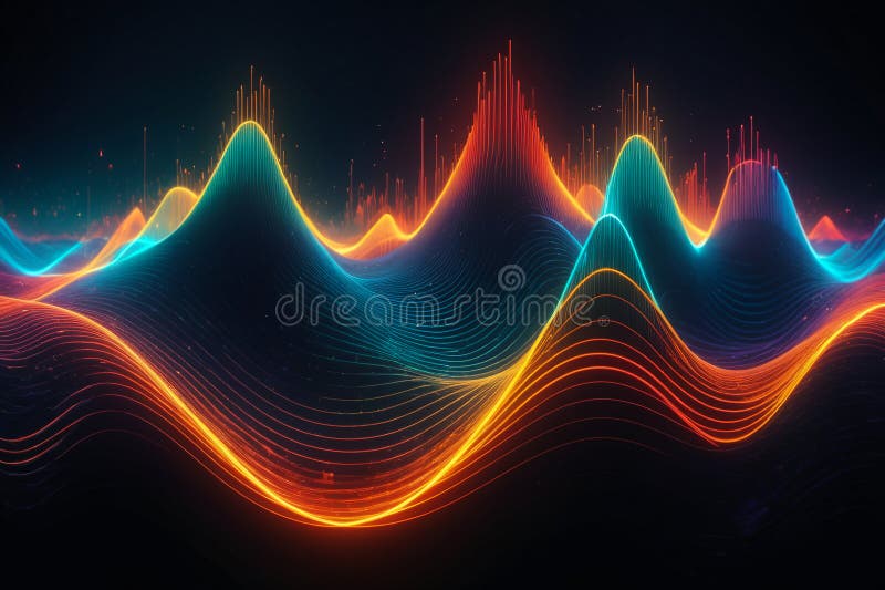 Colorful Sound and Music Frequency Waves Stock Illustration ...