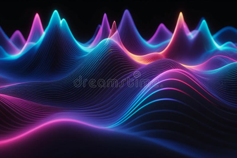 Colorful Sound and Music Frequency Waves Stock Illustration ...