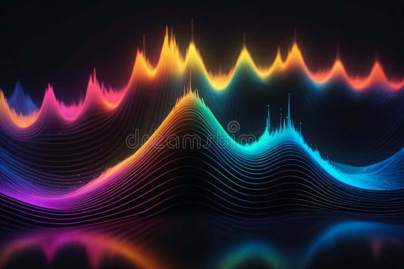Colorful Sound Waves Vector Design.Music Sound Waves.Colorful Music ...