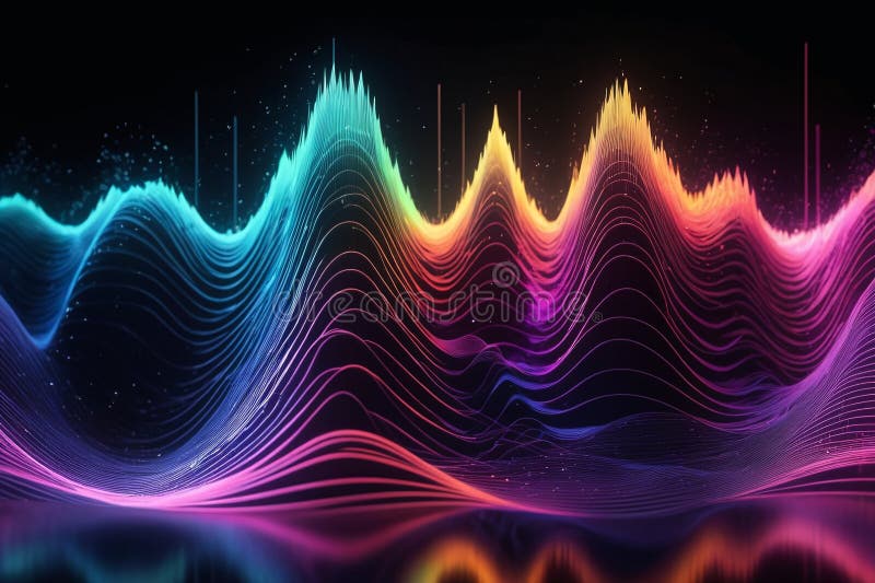 Colorful Sound Waves Vector Design.Music Sound Waves.Colorful Music ...