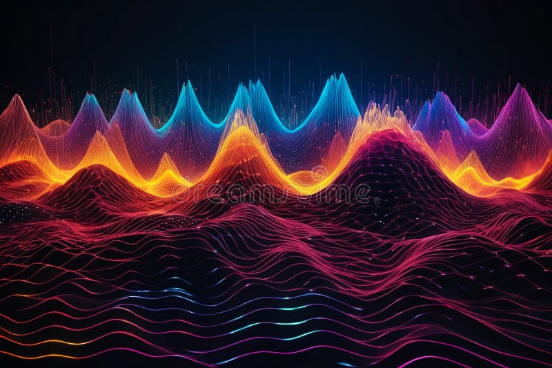 Colorful Sound and Music Frequency Waves Stock Illustration ...