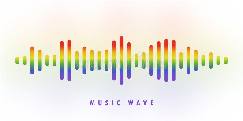 Colorful Sound Wave Equalizer. Background Design Musical Sound Wave ...