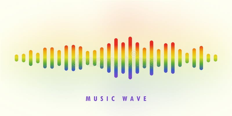 Colorful Sound Wave Equalizer. Background Design Musical Sound Wave ...