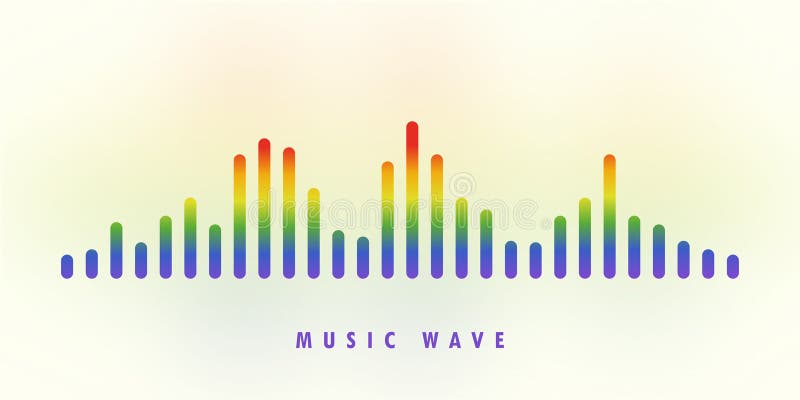 Colorful Sound Wave Equalizer. Background Ui Design Musical Sound Wave ...