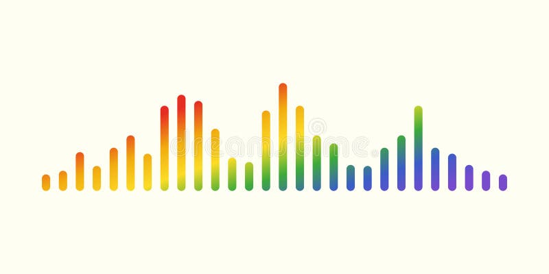 Colorful Sound Wave Equalizer. Background Ui Design Musical Sound Wave ...