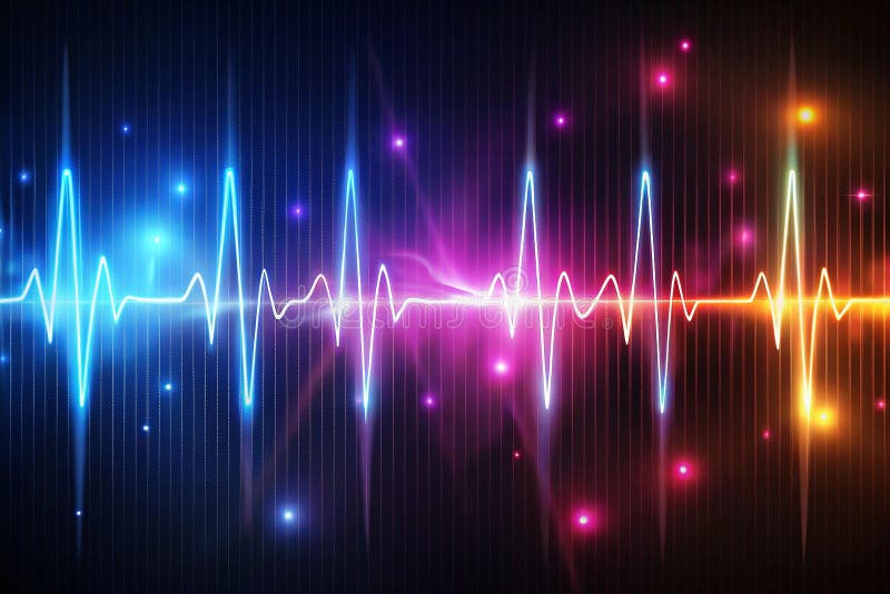 Colorful Sound Wave Graphic, Abstract Background with Glowing Lines ...