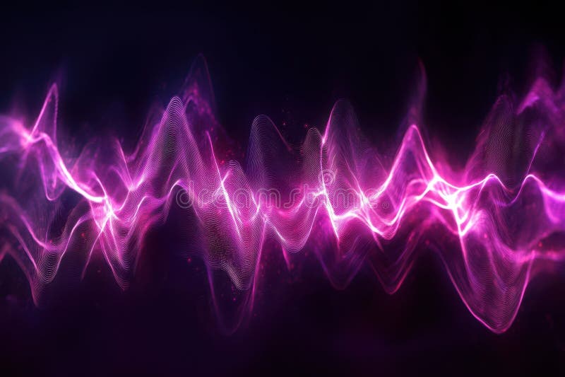 Colorful Sound Wave Pattern Creates a Dynamic Visual Effect in a Dark ...