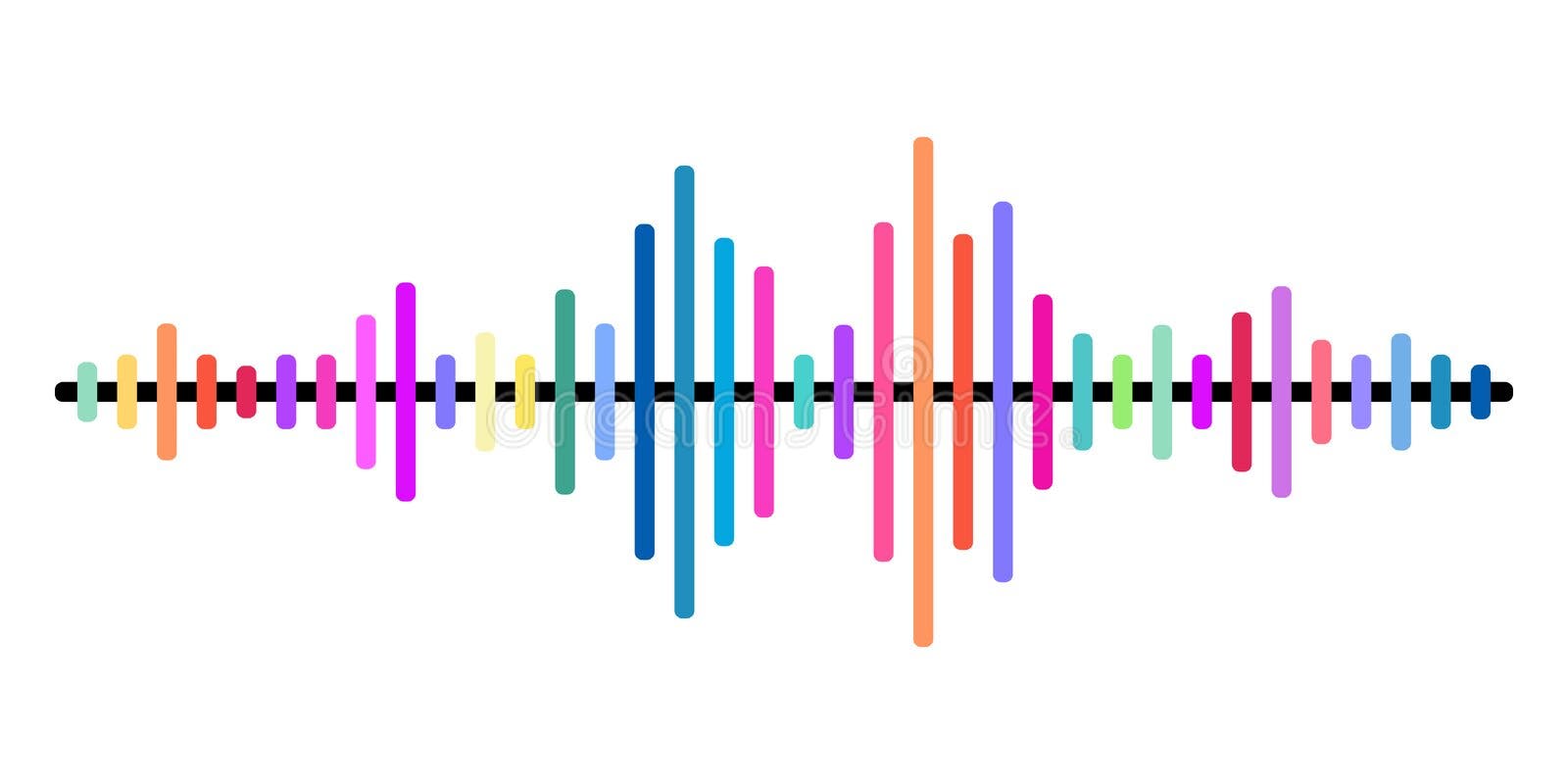 Colorful Sound Waves Vector Design.Music Sound Waves.Colorful Music ...