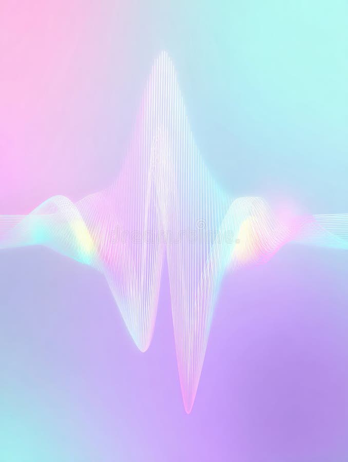 Colorful Sound Wave Visual Representation with Soft Gradient Background ...