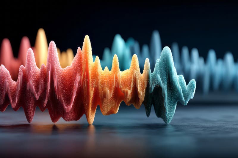 Colorful Sound Wave Visualization in Abstract Style for Music and Audio ...