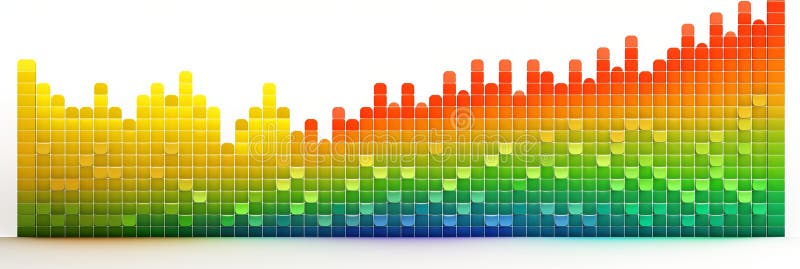 Colorful Sound Wave Visualization Showing Frequency Distribution Over ...