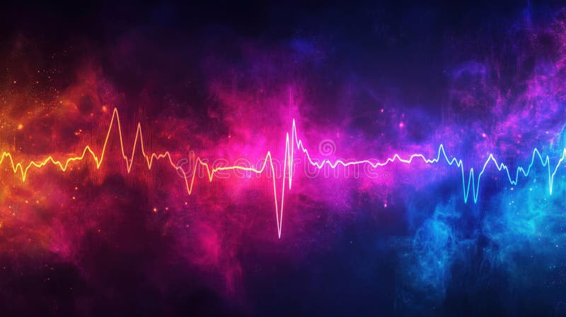 Colorful Sound Wave Visualization Vibrant Cosmic Background Dynamic ...