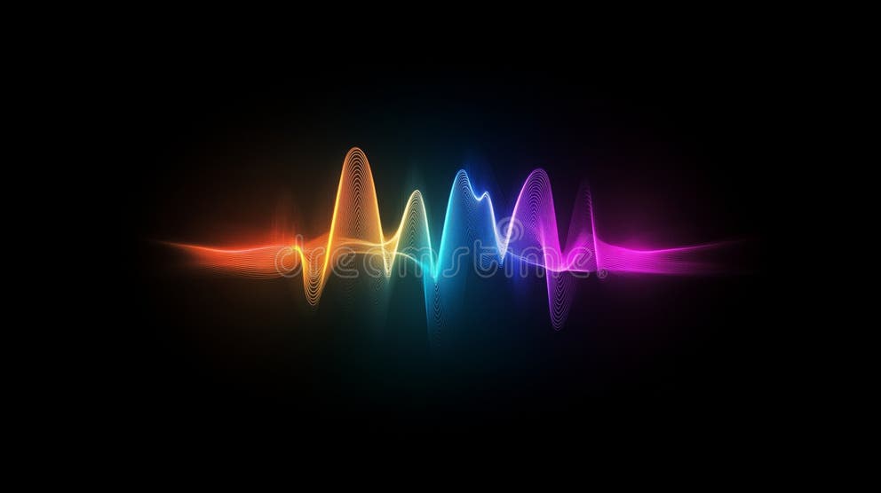 Colorful Sound Wave Visualizing Energy and Frequency Variations in a ...