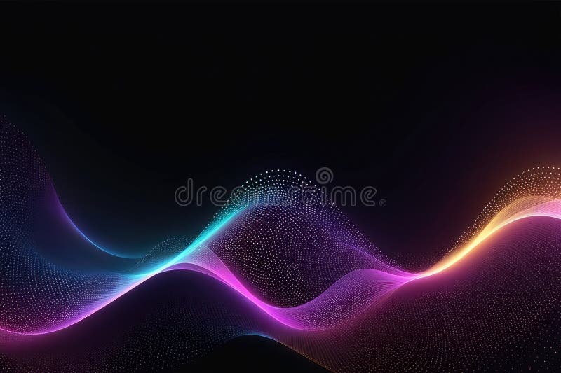 Colorful Sound Waves, Abstract Background, Horizontal Composition Stock ...