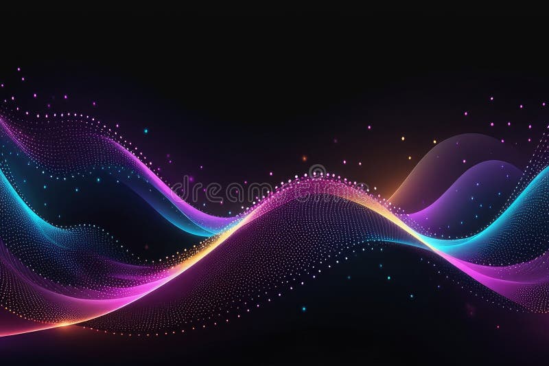 Colorful Sound Waves, Abstract Background, Horizontal Composition Stock ...