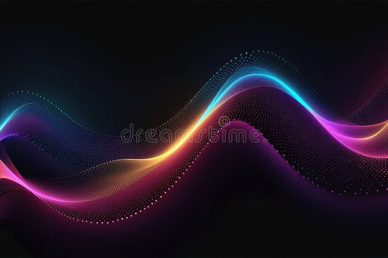 Colorful Sound Waves, Abstract Background, Horizontal Composition Stock ...