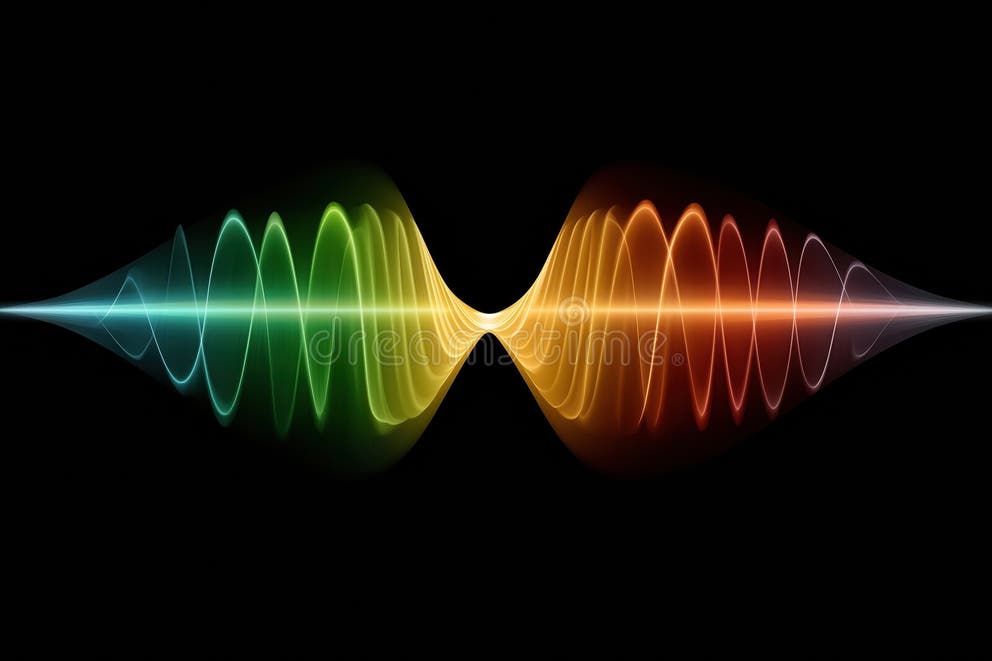 Colorful Sound Waves, Abstract Frequency Pattern, Digital Audio ...