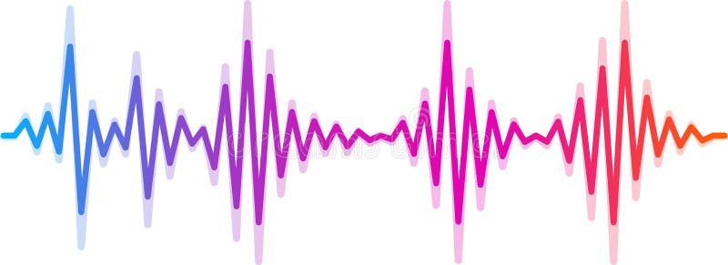 Colorful Sound Waves are Visualizing Audio Signal, Music Waveforms, and ...