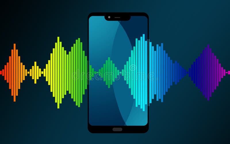 Colorful Sound Waves on White Background Stock Illustration ...