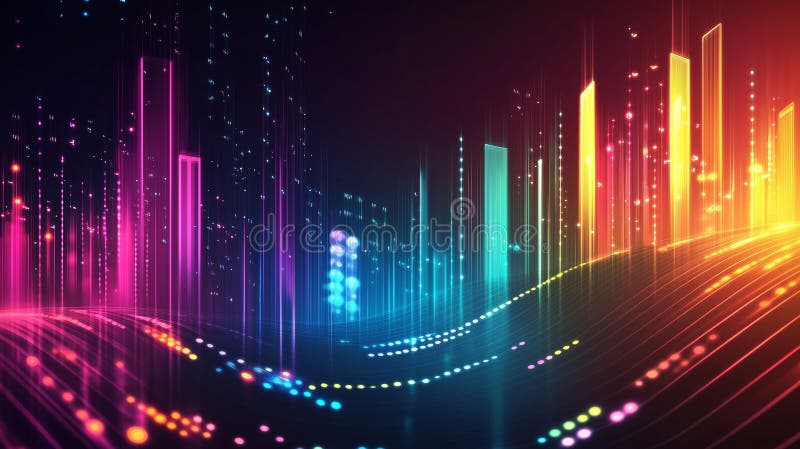 Colorful Soundwave Abstract Design with Vibrant Bars and Glowing Lights ...