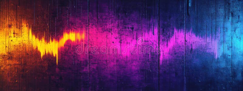 Colorful Soundwave on Grunge Texture and Vibrant Theme Stock ...