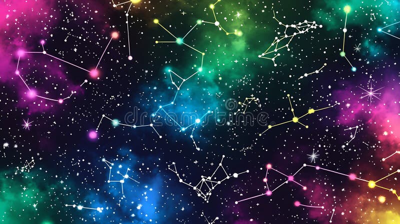 Colorful Space Constellations Stock Image - Image of wallpaper ...
