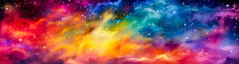 Colorful Space Filled with Lots of Stars and Sky Filled with Lots of ...