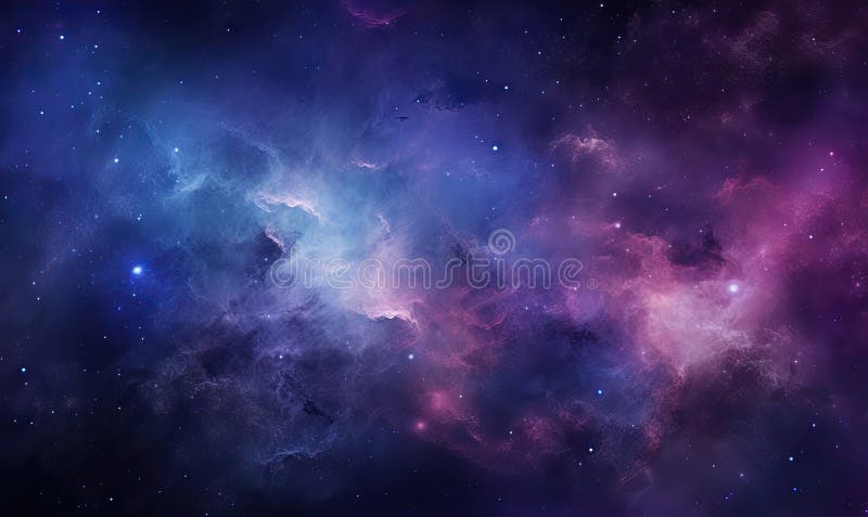 A Colorful Space Filled with Stars and Clouds Stock Illustration ...